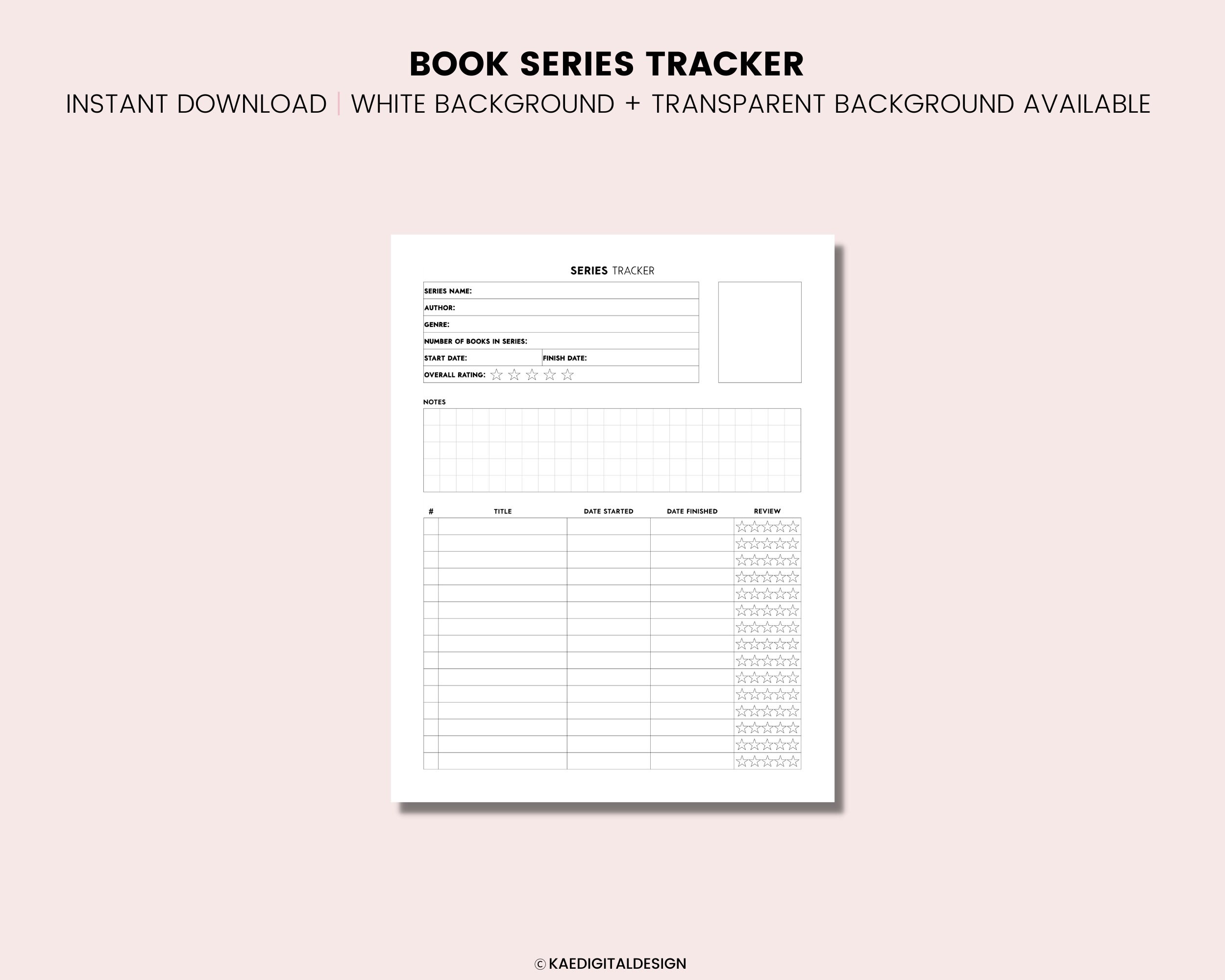 Book Tracker Digital Planner Template Reading Tracker | Etsy