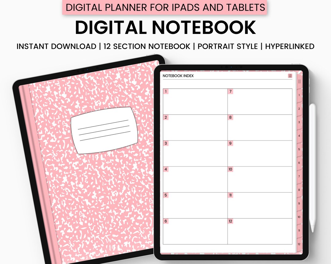 Digital Notebook 12 Subject Digital Notebook Digital Student - Etsy Digital Notebook 12 Subject Digital Notebook Digital Student - Etsy