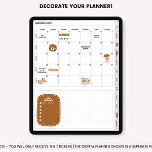 September Themed Digital Stickers, Autumn Digital Stickers, Fall ...
