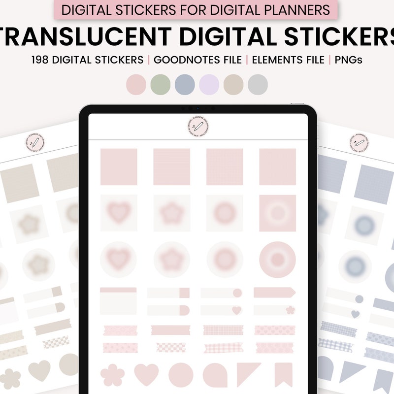 Aesthetic Transparent Stickers - Etsy
