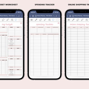 Digital Phone Planner, Digital Pocket Planner, iPhone Digital Planner ...