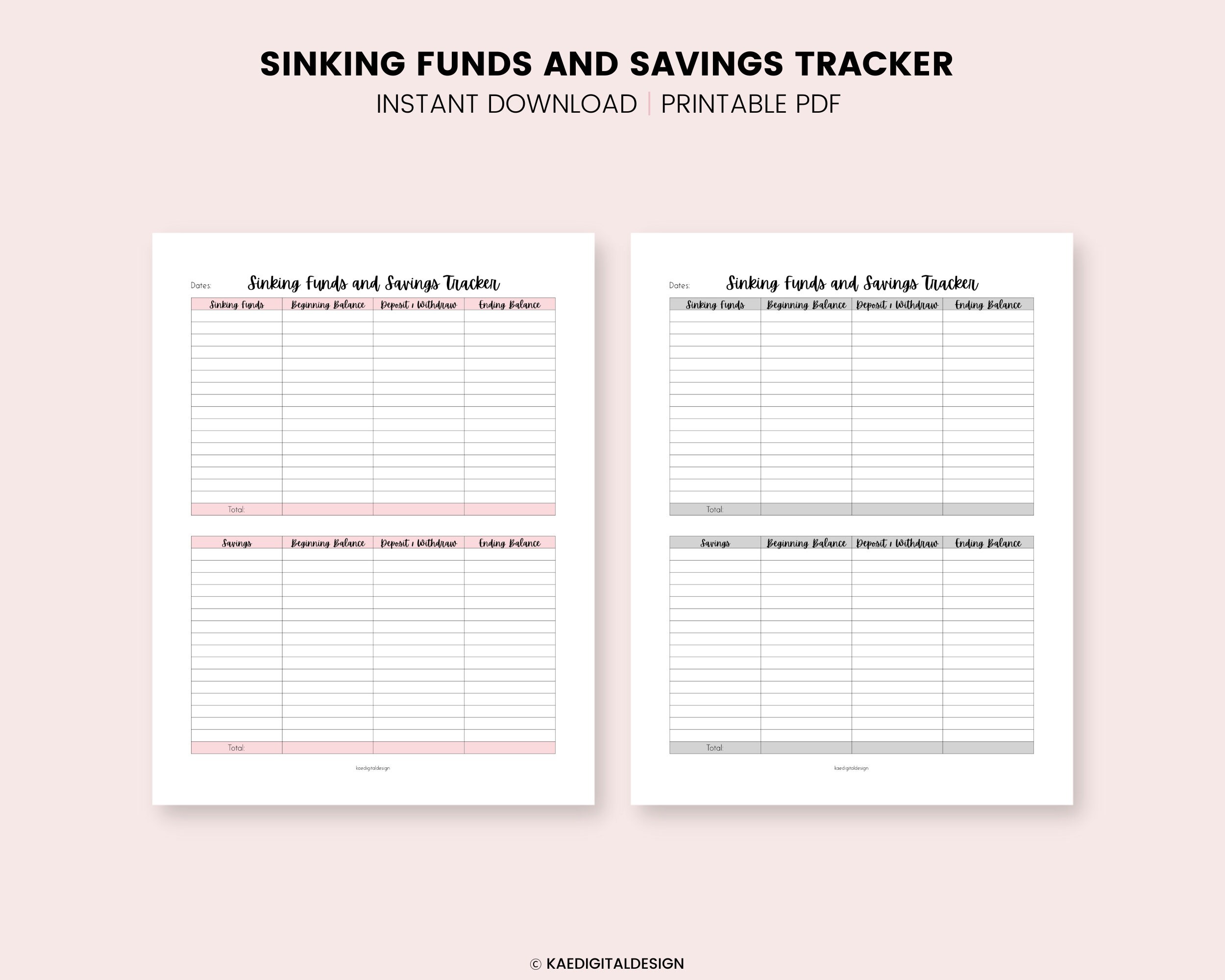 Classic Happy Planner May Sinking Funds Printable Insert PDF Paper ...