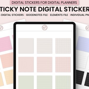 Sticky Note Digital Stickers Decorative Digital Stickers - Etsy