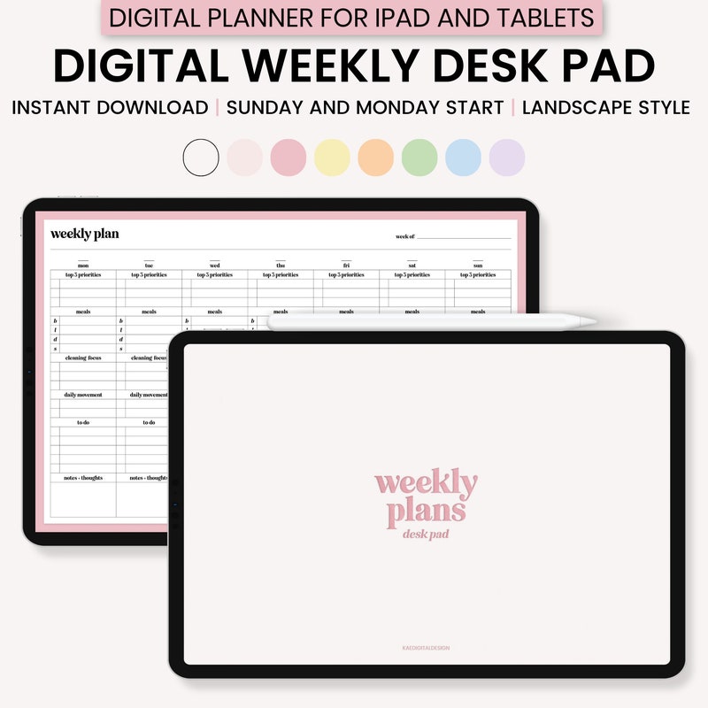 Weekly Planner Pad - Etsy