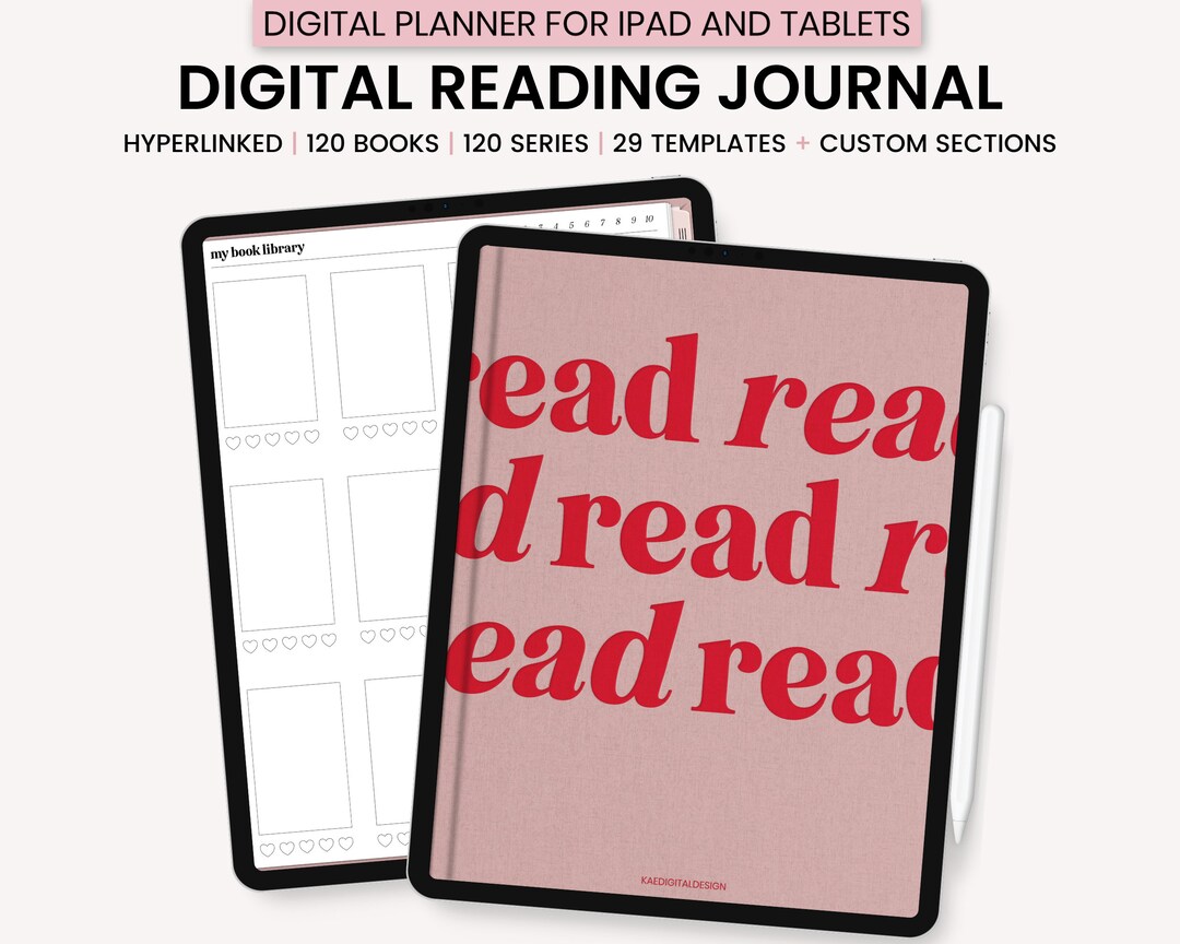 Digital Reading Journal, Digital Reading Planner, Reading Tracker ...