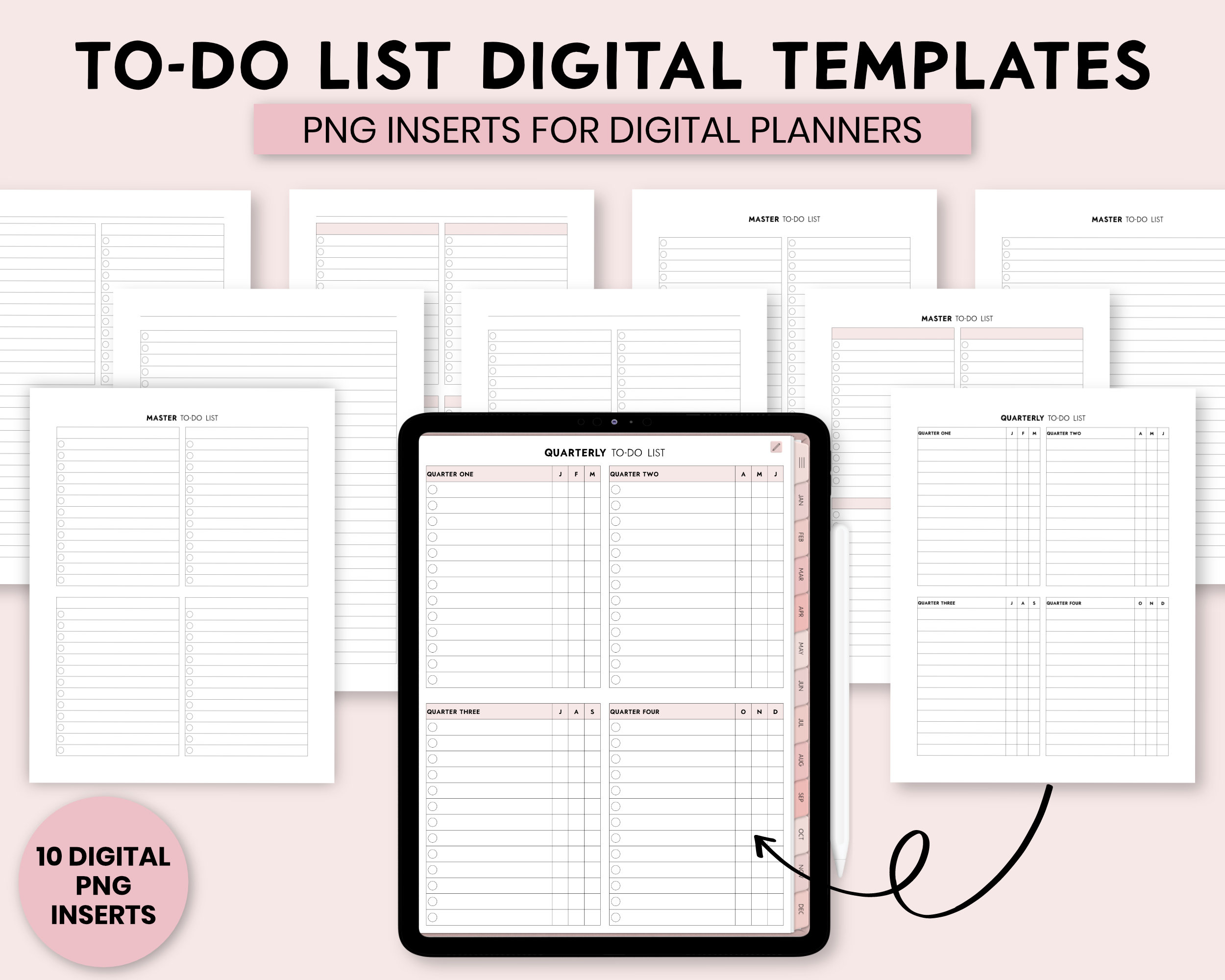 To Do List Digital Planner Templates Digital Planner Widgets - Etsy Canada