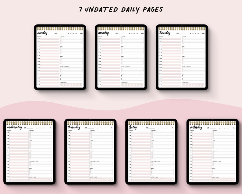 Daily Digital Planner Daily Planner Notepad Daily Schedule - Etsy Canada