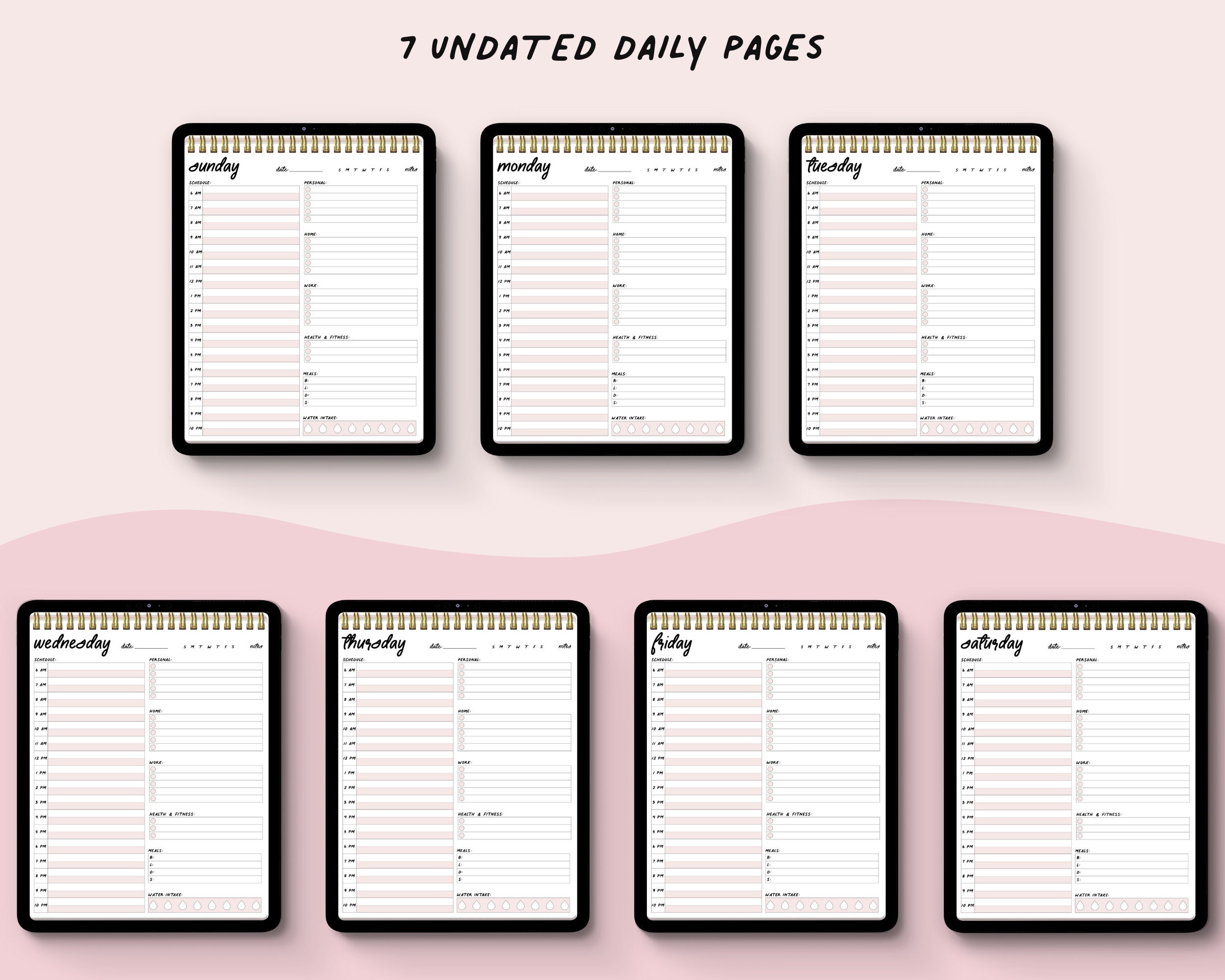 Daily Digital Planner Daily Planner Notepad Daily Schedule - Etsy Canada