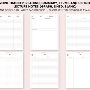 Student Digital Planner Templates Student Planner Inserts - Etsy