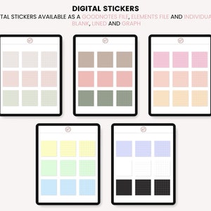 Sticky Note Digital Stickers, Decorative Digital Stickers, Goodnotes ...