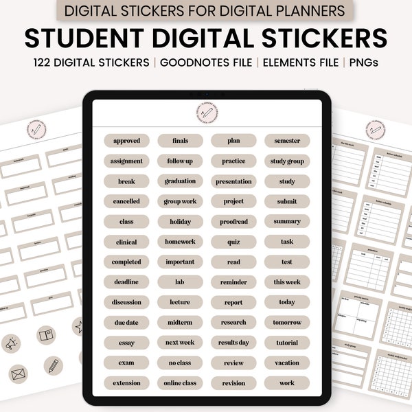 College Planner Stickers - Etsy