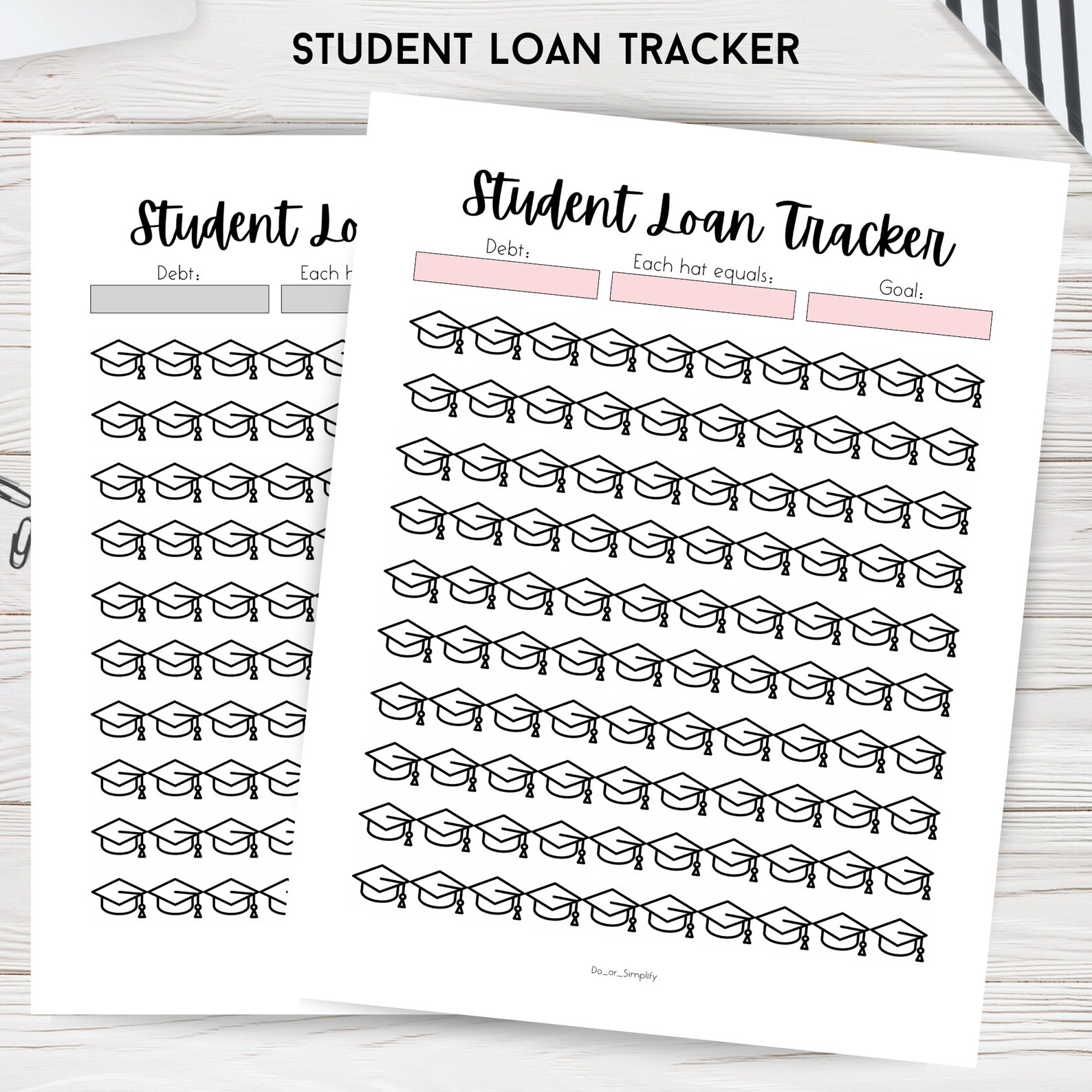 Debt Tracker Printable Debt Tracker Visual Budget Printable | Etsy