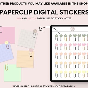 Sticky Note Digital Stickers Decorative Digital Stickers - Etsy