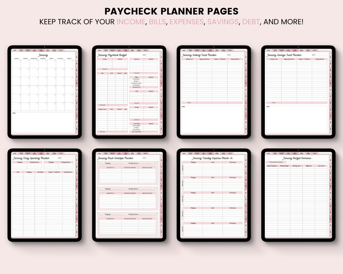 Digital Budget Planner Digital Finance Planner Digital - Etsy