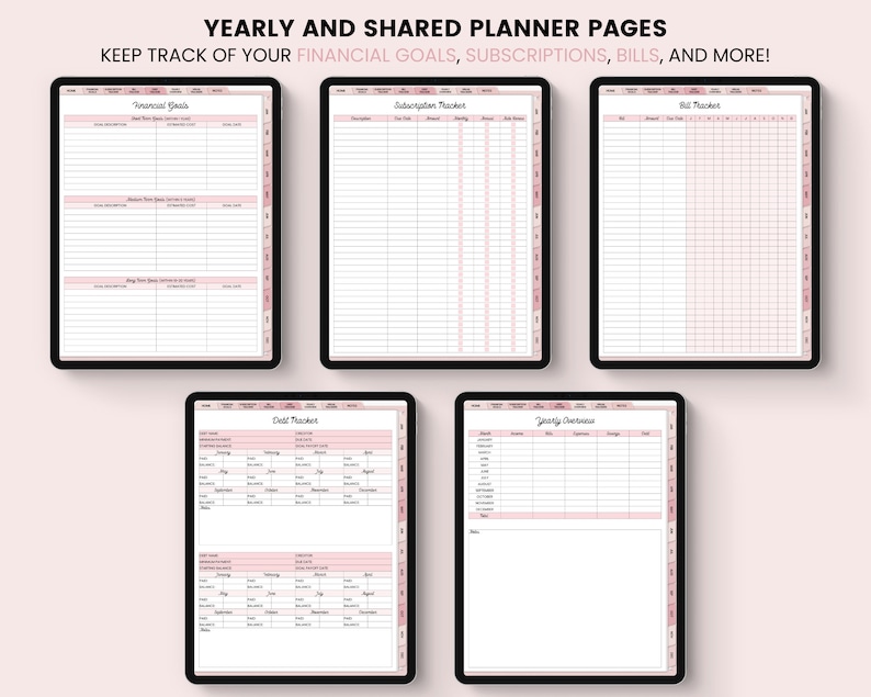 Digital Budget Planner Digital Finance Planner Digital - Etsy