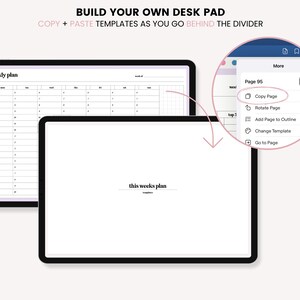 Digital Weekly Dashboard, Digital Weekly Desk Pad, Digital Weekly ...