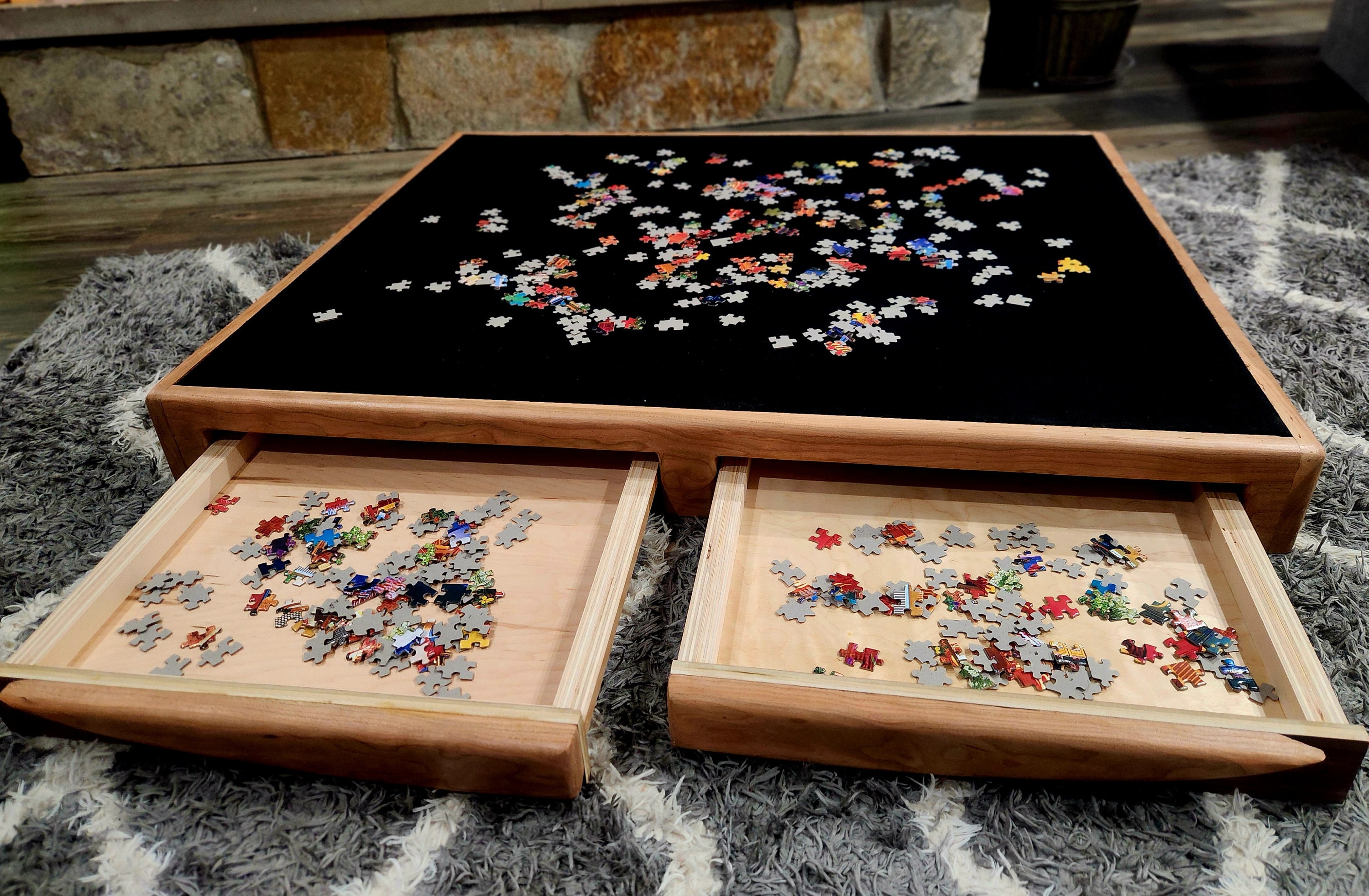 Up to 2000 Piece Spinning Puzzle Board With 4 Drawers Custom With ...