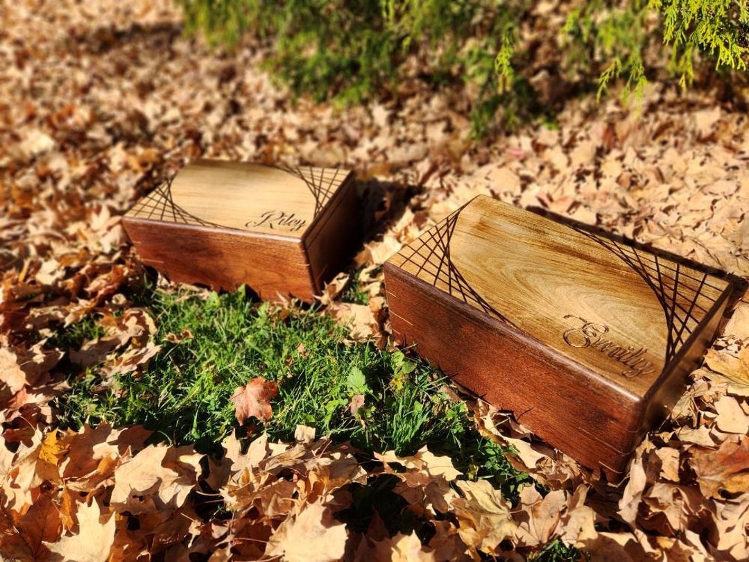 Custom Jewlery or Keepsake Boxes. Personalized With Hand Carved Names ...