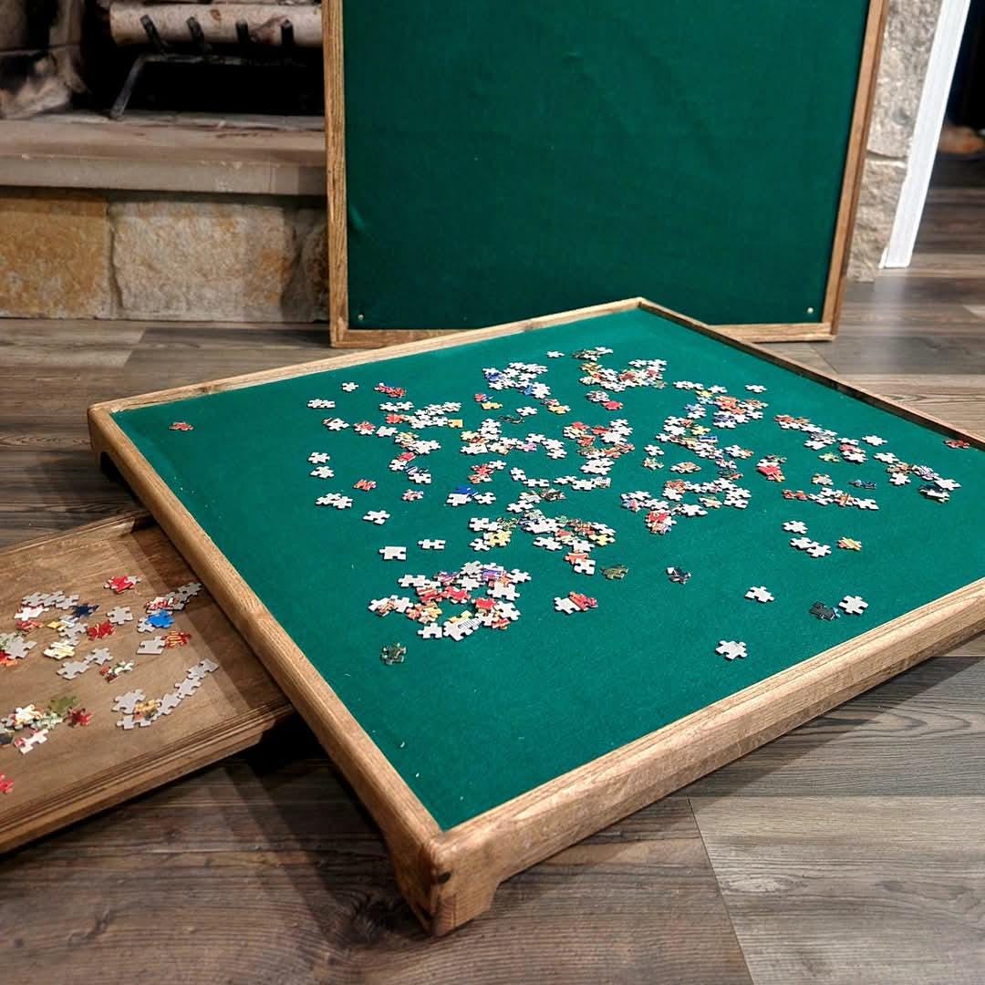 2 Drawer Puzzle Board With Lazy Susan and Base and Lid - Etsy