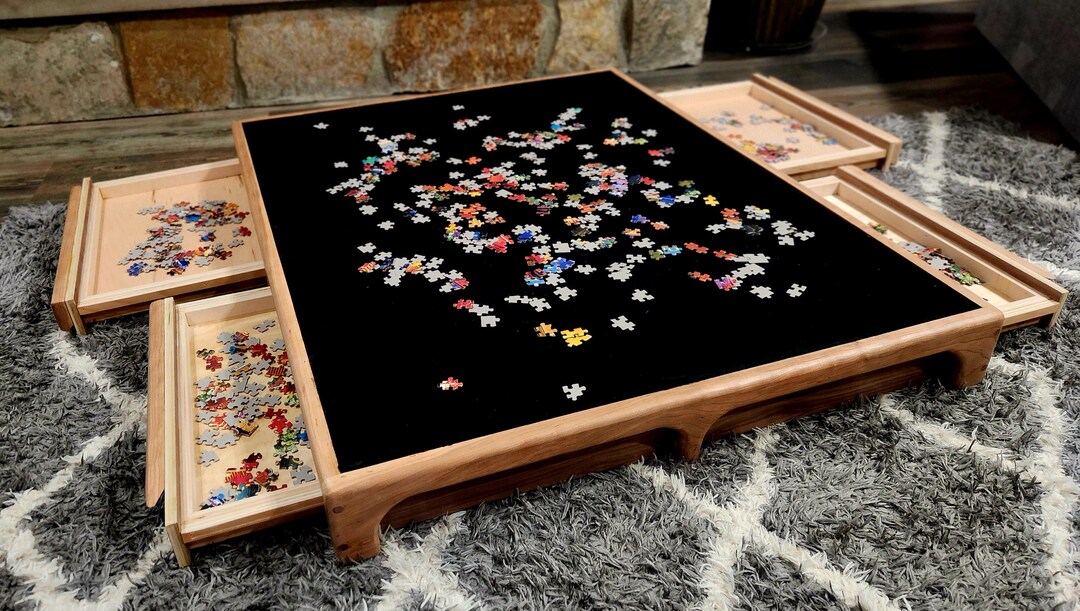 Up to 2000 Piece Spinning Puzzle Board With 4 Drawers Custom With ...