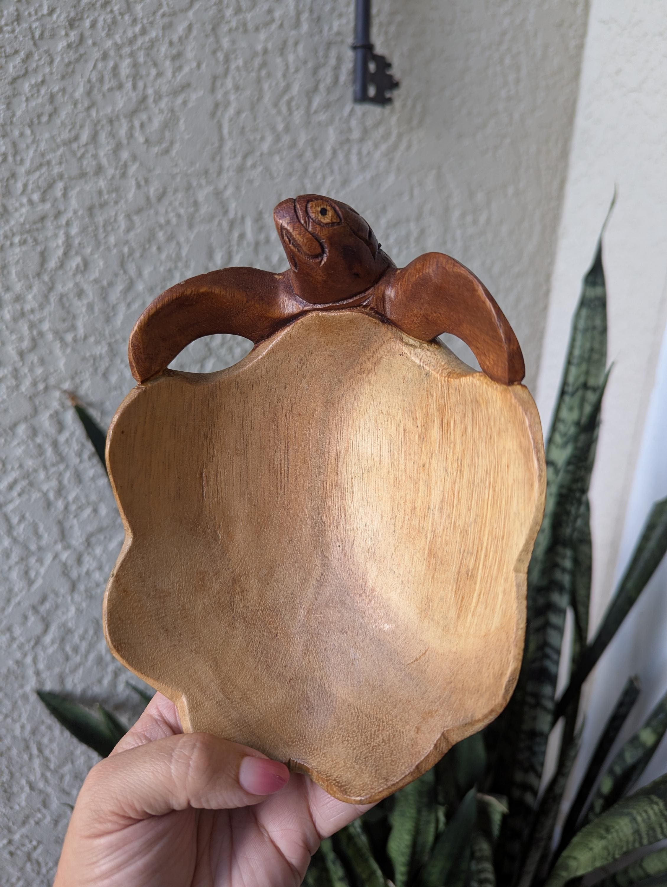 Hand Carved Wooden Turtle Bowls, Turtle Tabletop Bowls, Sea Turtle ...