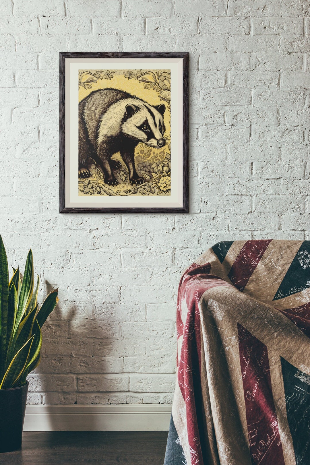 Cottagecore Badger Wall Art Exhibition Poster Print Forestcore Animal ...