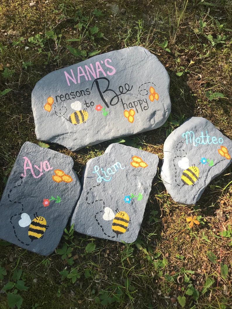 Nana’s Reasons, Grandparent, Personalized, Garden Rocks - Etsy