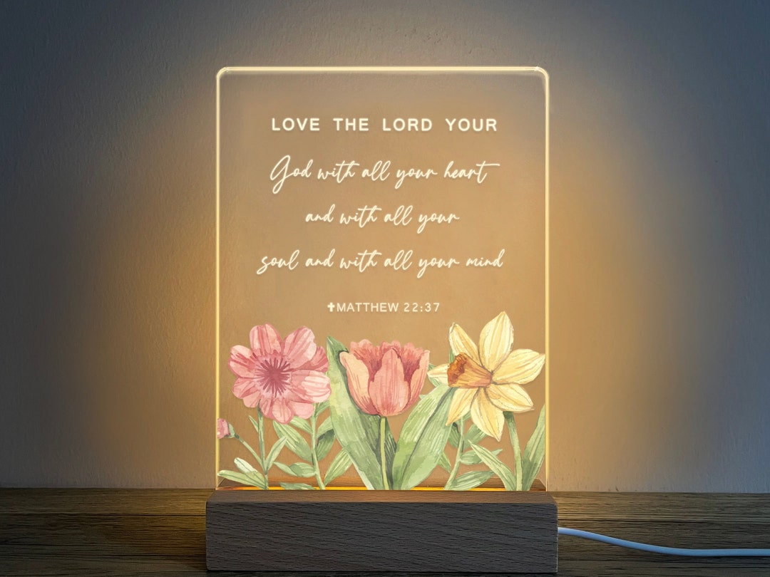 Personalized Bible Verse Light, Custom Favorite Bible Verse Gift ...