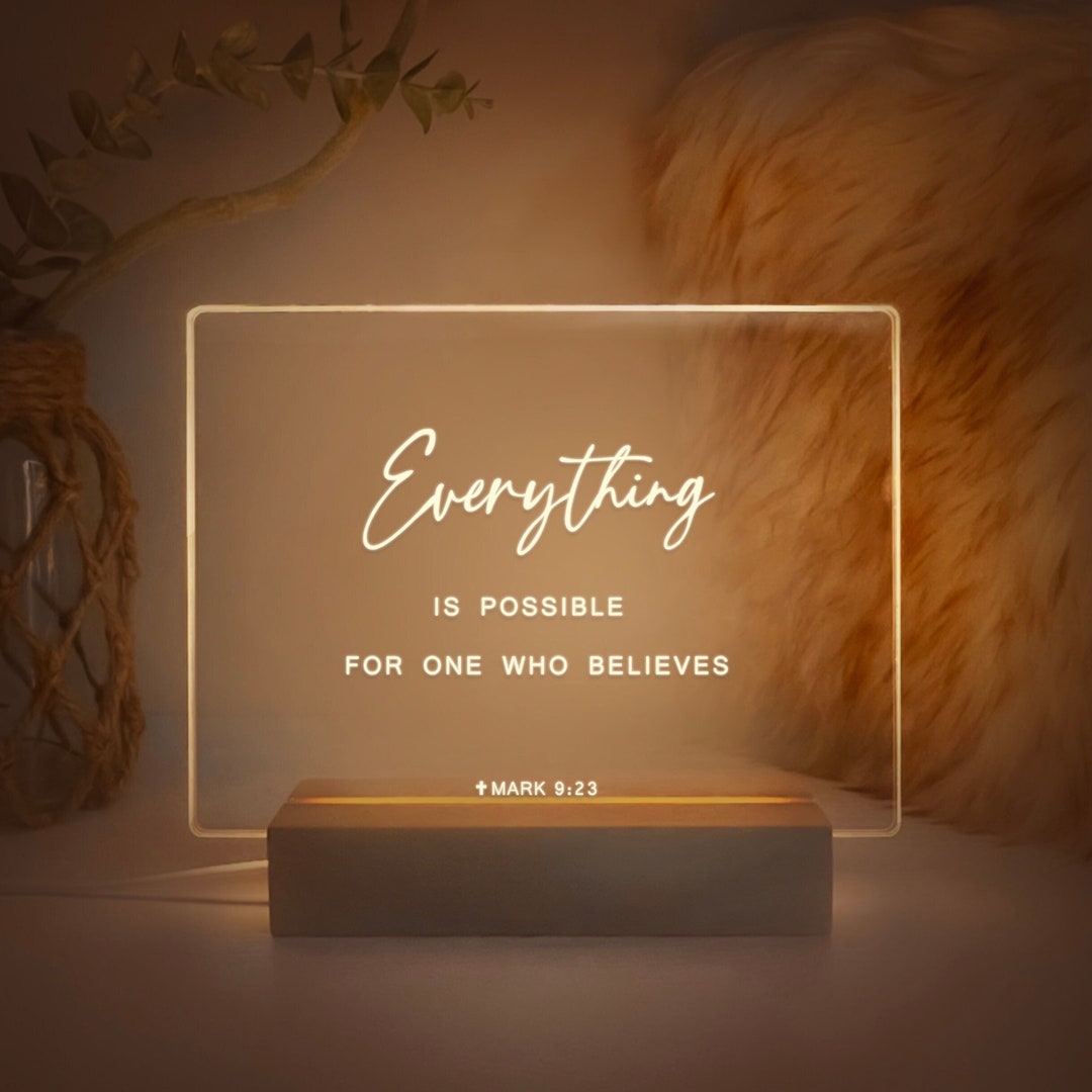 Personalized Bible Verse Light, Custom Favorite Bible Verse Gift ...