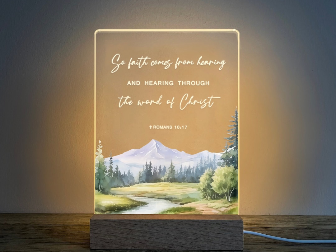 Bible Verse LED Light, Personalized Bible Verses, Christian Home Decor ...