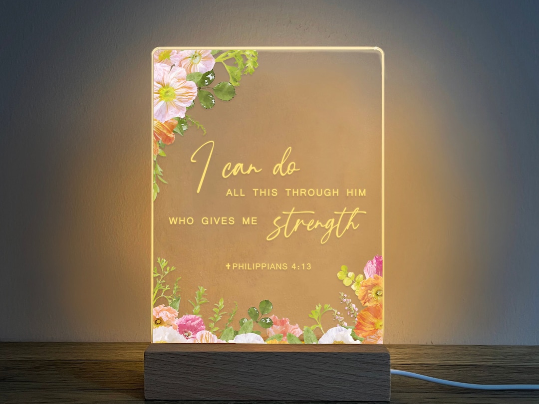 Personalized Bible Verse Light, Custom Favorite Bible Verse Gift ...