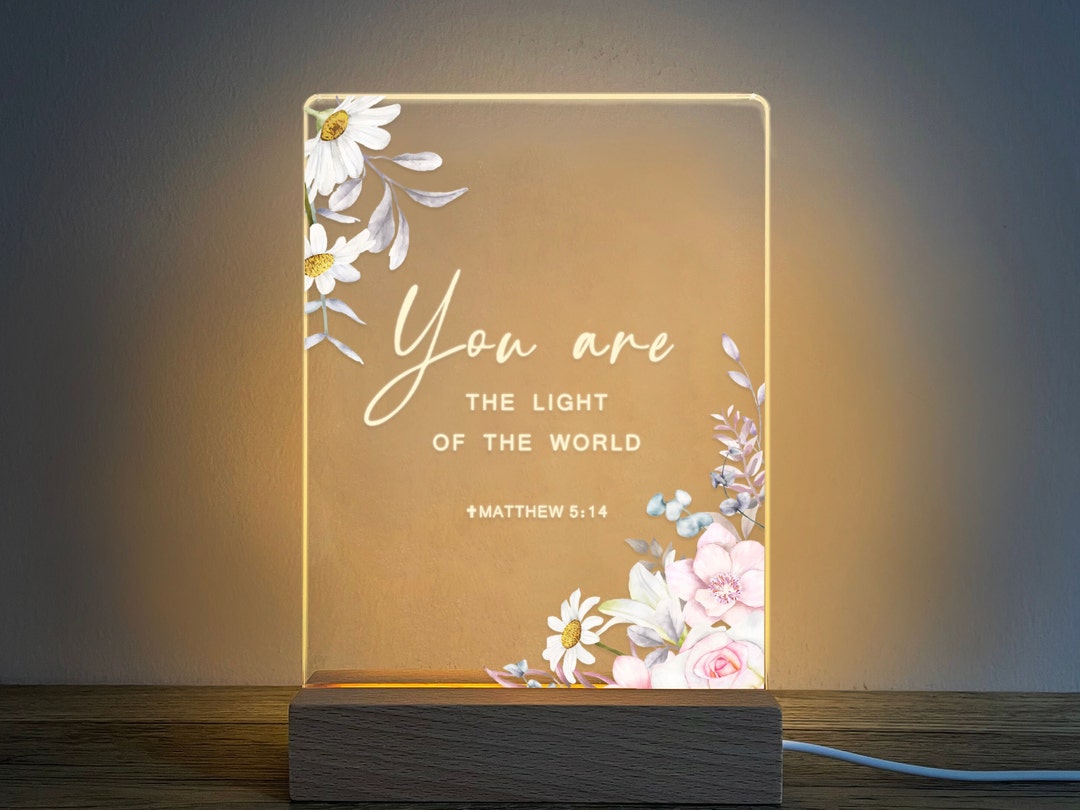 Personalized Bible Verse Light, Birthday Gift for Her, Christian Home ...