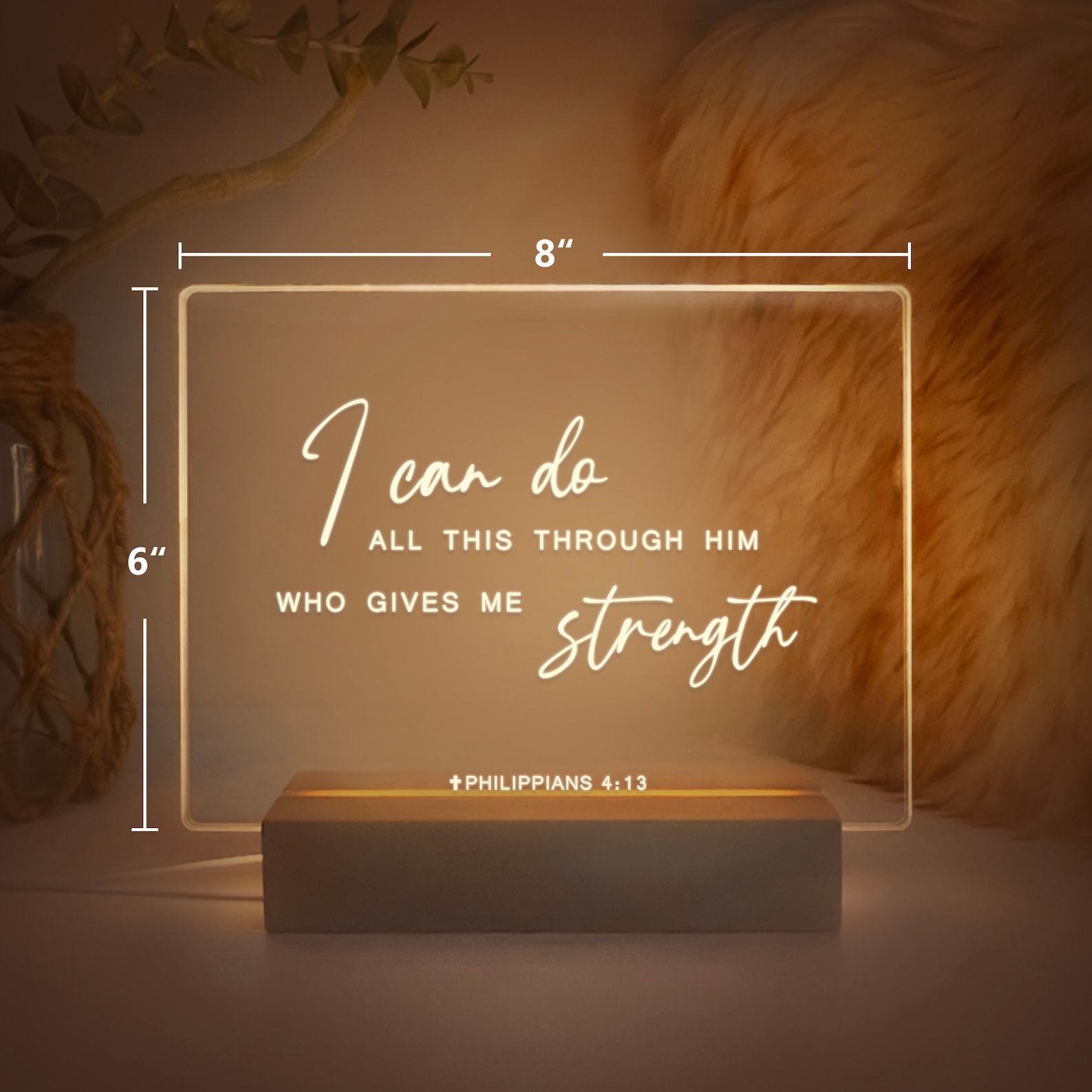 Personalized Bible Verse LED Light, Custom Favorite Bible Verse Gift ...