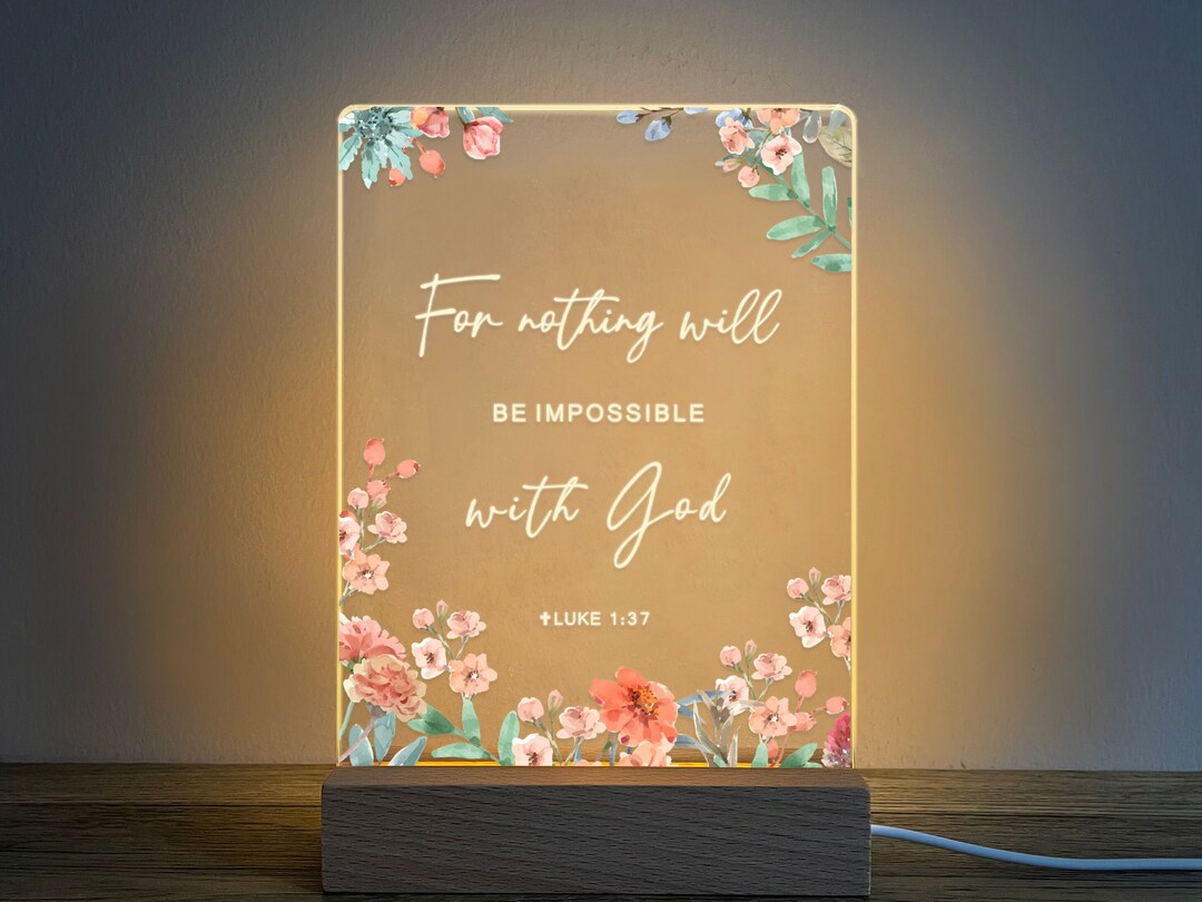 Custom Bible Verse Light, Bible Verse Christian Home Decor, Faith Based ...