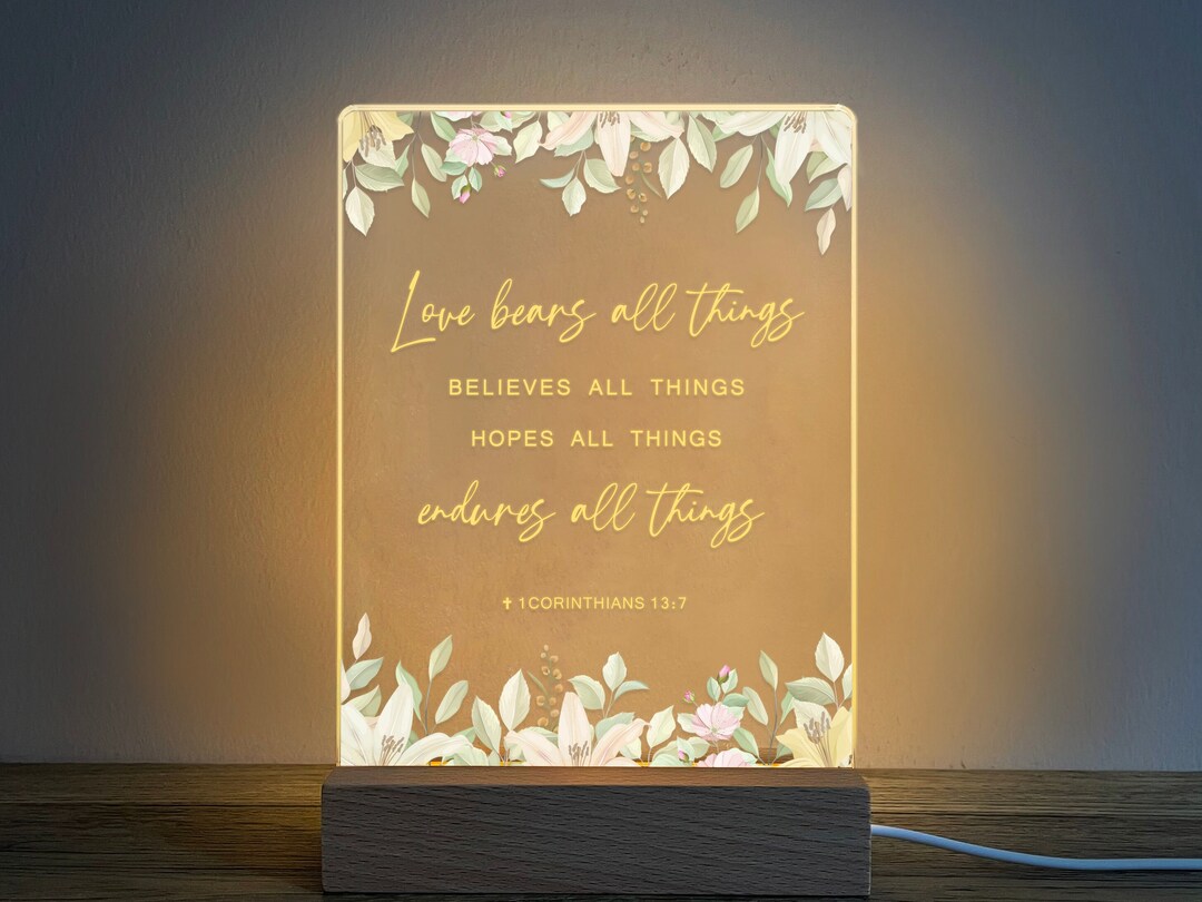 Personalized Bible Verse Light, Custom Favorite Bible Verse Gift ...