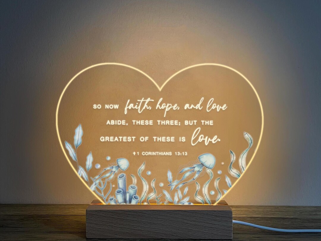 Bible Verse Light up Sign, Personalized Bible Verse Gift, Religious ...