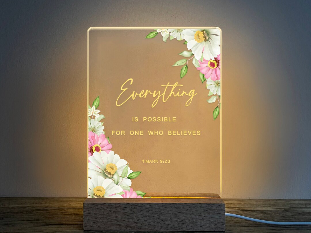 Personalized Bible Verse Light, Custom Favorite Bible Verse Gift ...