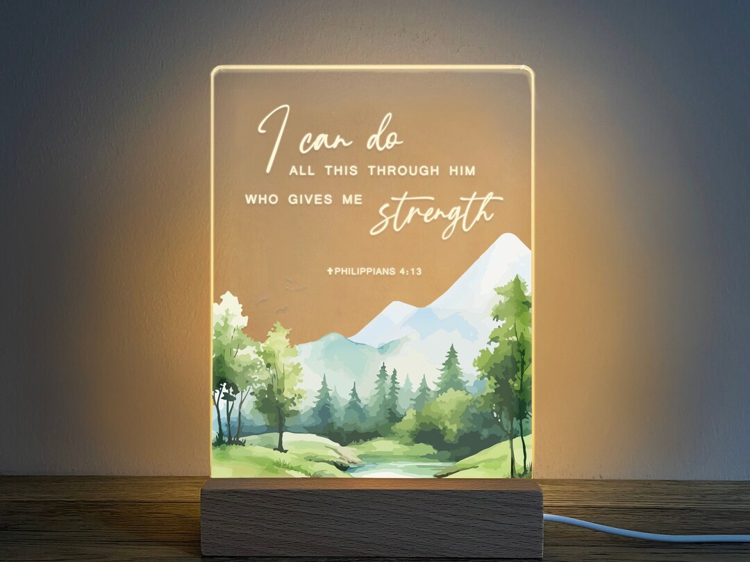 Personalized Bible Verse Light, Custom Favorite Bible Verse Gift ...