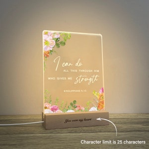 Personalized Bible Verse Light, Custom Favorite Bible Verse Gift ...