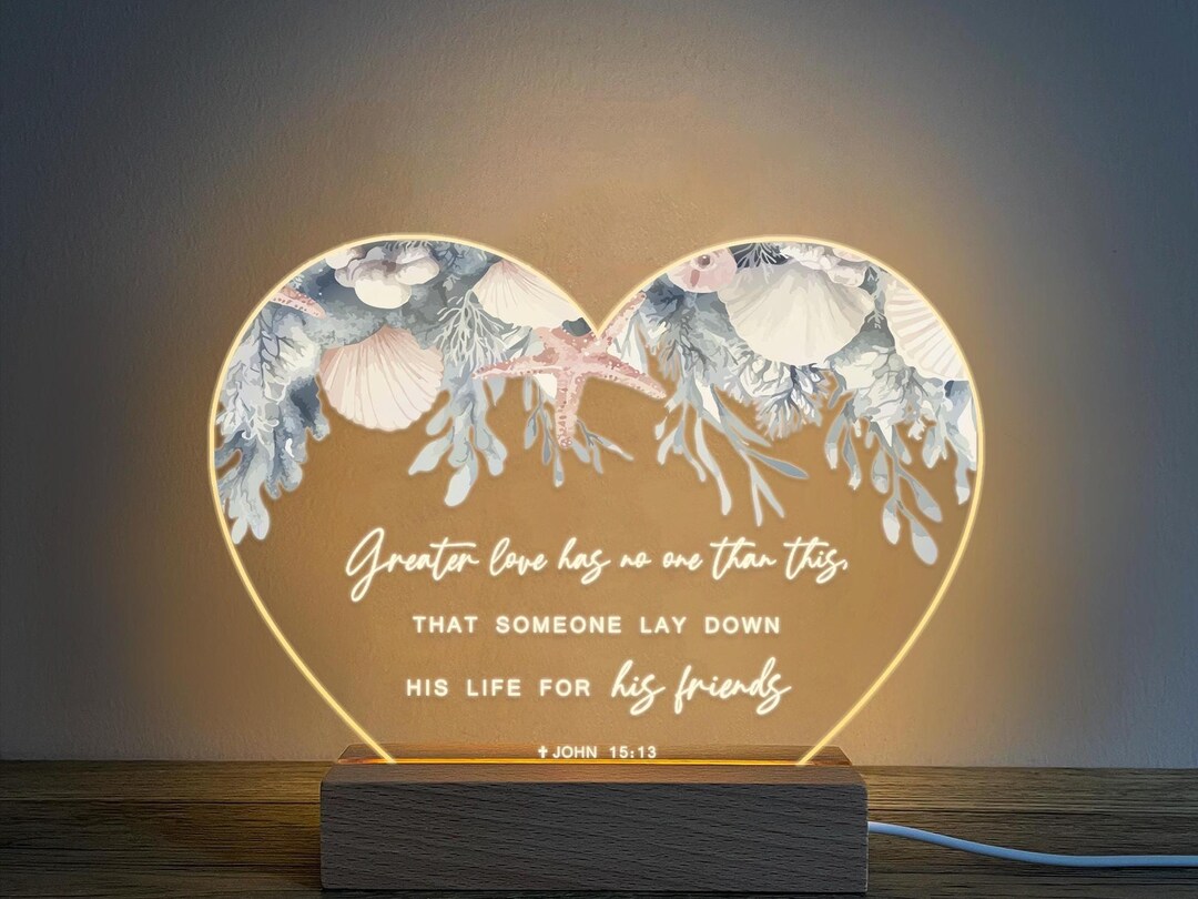 Faith-based LED Plaque – Personalized Scripture Light With Ocean Scene ...