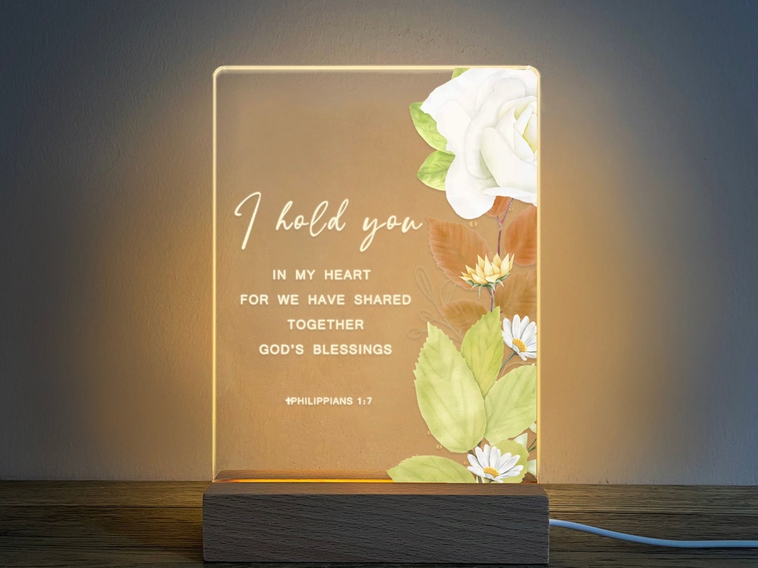 Personalized Bible Verse Light, Custom Favorite Bible Verse Gift ...