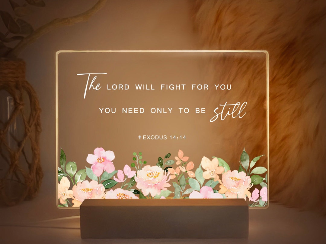 Personalized Bible Verse LED Light, Custom Favorite Bible Verse Gift ...