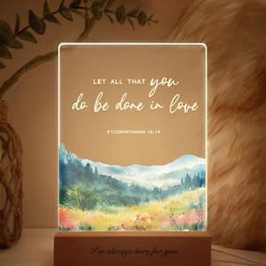 Custom Bible Verse Light, Personalized Scripture Gift, Christian Night ...