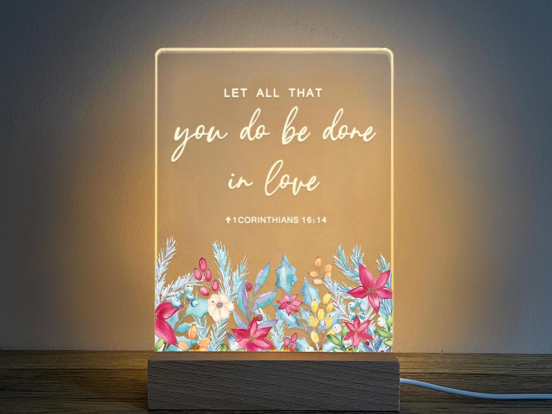 Bible Verse Christmas Light, Personalized Bible Verses Gift, Christian ...