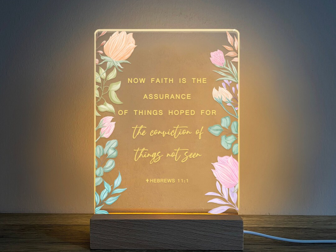 Personalized Bible Verse Light, Custom Christian Home Decor ...