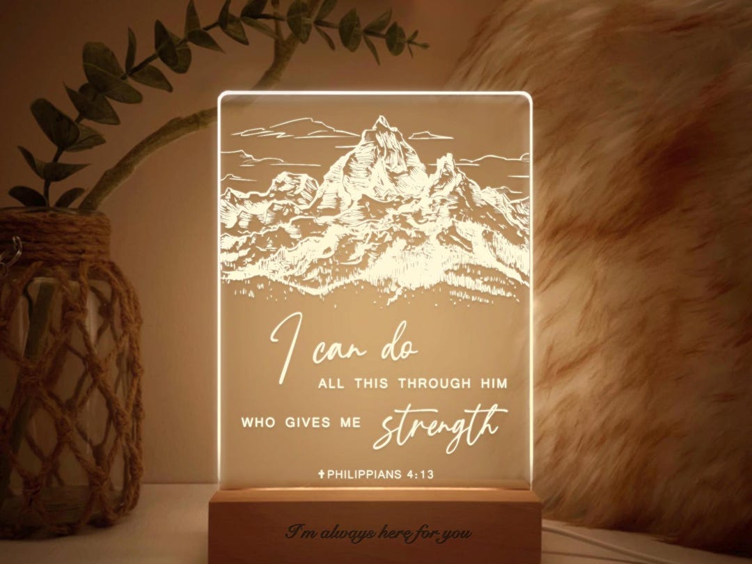 Custom Bible Verse LED Light, Personalized Favorite Bible Verse Gift ...