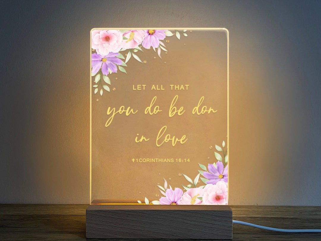 Personalized Bible Verse Light, Custom Favorite Bible Verse Gift ...