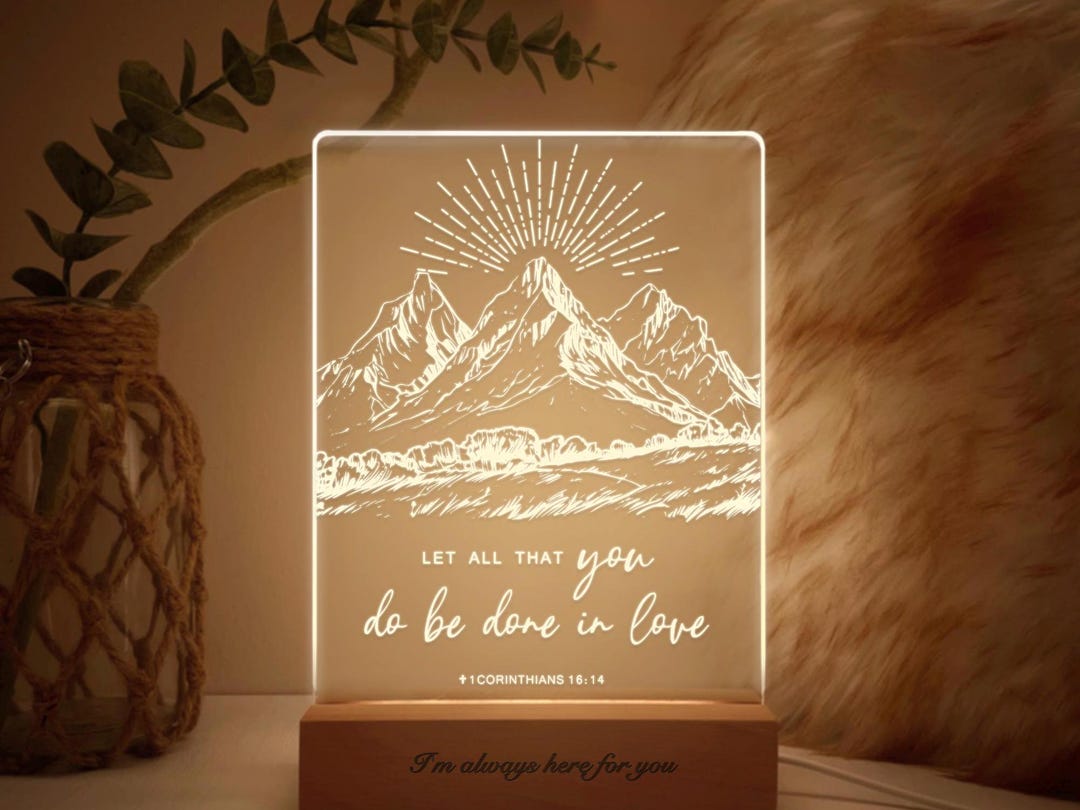 Custom Bible Verse LED Light, Your Own Bible Verse Gift, Christian Home ...