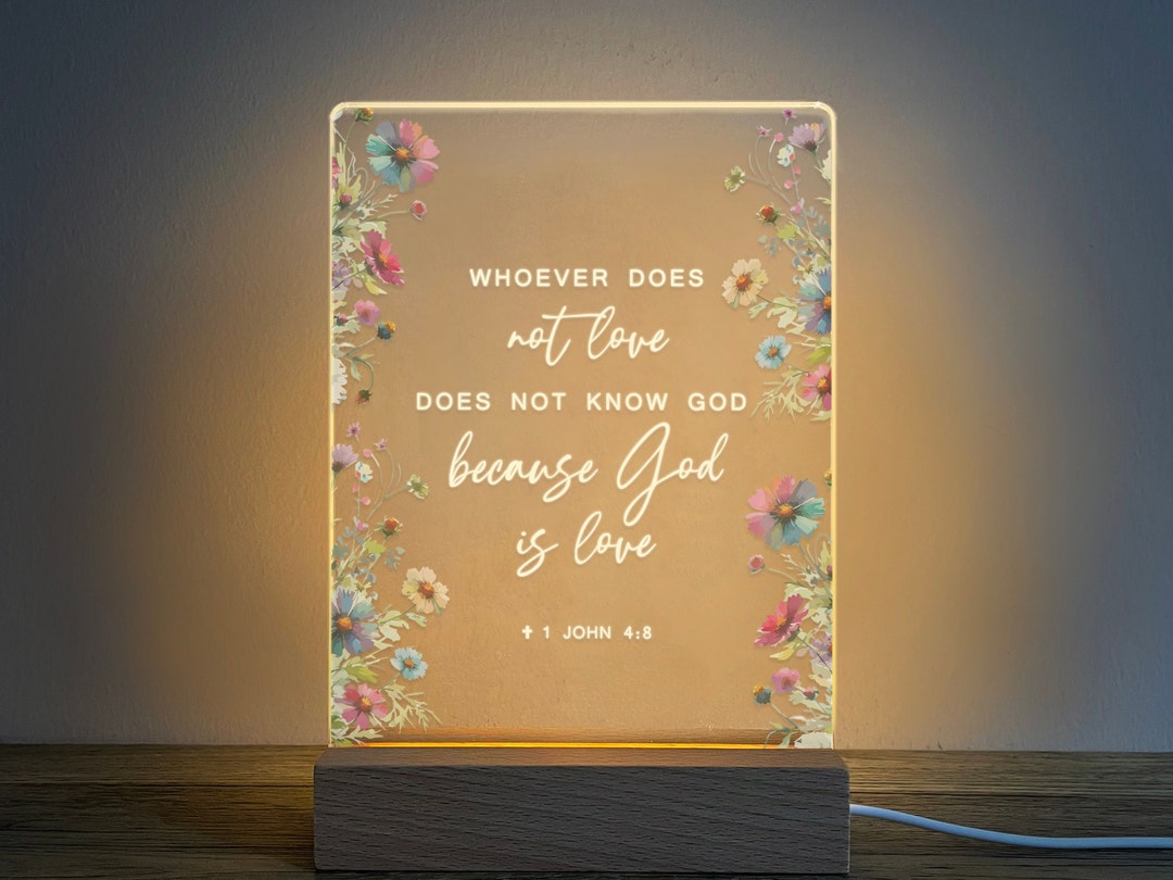 Bible Verse LED Light, Favorite Bible Verse Gift, Christian Home Decor ...