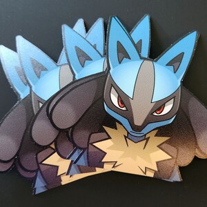 Lucario Peeker - Vinyl Stickers / Car Decals / Multiple Sizes Available ...